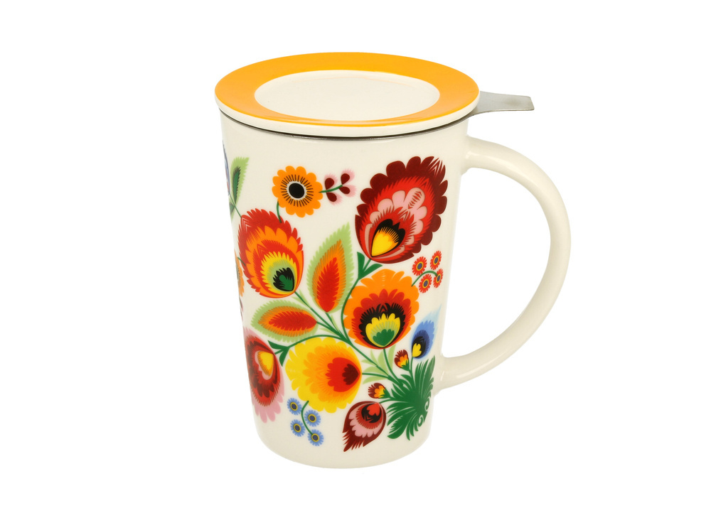 Kubek z metalowym zaparzaczem 330 ml ŁOWICZ | Sklep Kuchnioland.pl